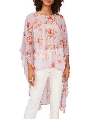 Chaus Floral High-low Top - Lavender 530