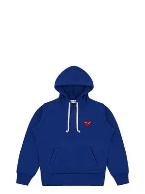 Comme Des Garçons Heart Pullover Hoodie - Navy