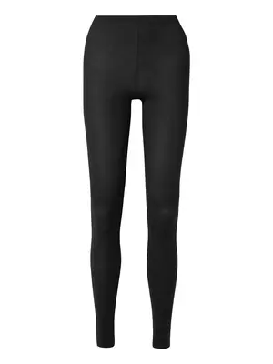 THE ROW Fraidy Stretch-silk Jersey Leggings Black
