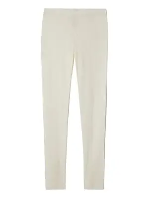 THE ROW Fraidy Stretch-silk Jersey Leggings Off-white
