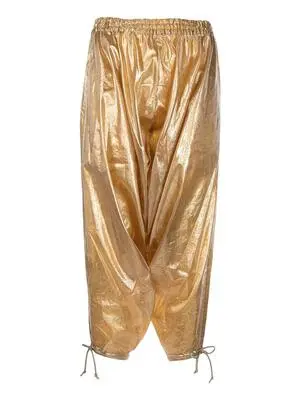 Junya Watanabe Cropped Drop-crotch Trousers - Gold