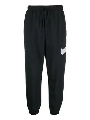 Nike Swoosh-print Track Pants - Black
