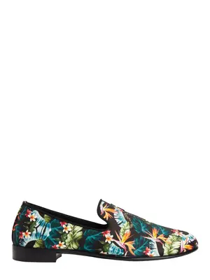 GIUSEPPE ZANOTTI Graphic-print Loafers - Black