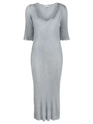 GANNI GANNI Ribbed-Knit Dress