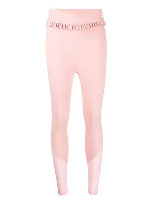 ONEFIFTEEN X Beyond The Radar Ruffle-trim Sports Leggings - Pink