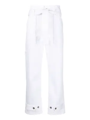 P.a.r.o.s.h Paperbag Waist Trousers - White