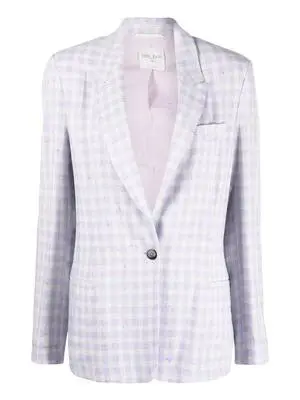FORTE_FORTE Check-print Blazer - Purple