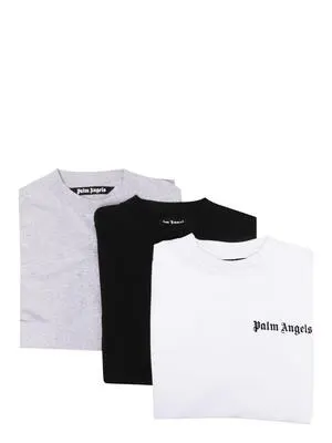 Palm Angels Logo-print T-shirt (pack Of Three) White