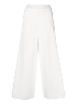 Malo Fine-knit Culottes - White