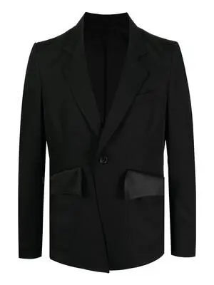 SULVAM Slash Single-button Blazer - Black