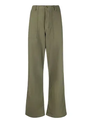 R13 Low-rise Wide-leg Trousers - Green