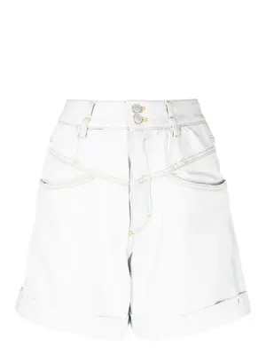 Kenzo High-waisted Denim Shorts - Blue