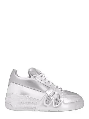 GIUSEPPE ZANOTTI Tallon Metallic Low-top Sneakers - Silver