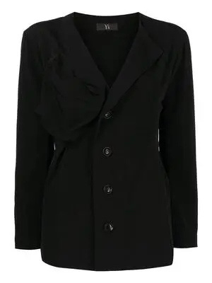 Y’s Ruched Detail Jacket - Black