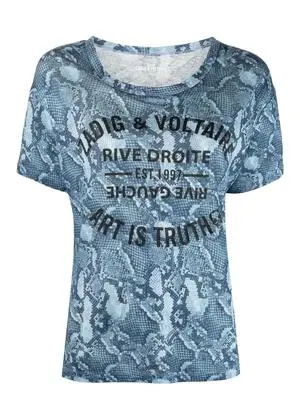 Zadig&Voltaire Marta Wild Blason T-shirt - Blue