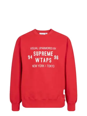 Supreme X Wtaps Crew Neck Sweatshirt - Red