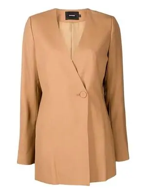 GOODIOUS GOODIOUS Double-Breasted V-Neck Coat