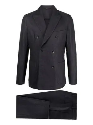 TONELLO Double-breasted Tailored Suit - Grey