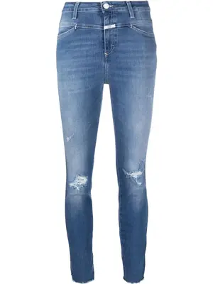 Closed Distressed Slim-fit Jeans - Blue