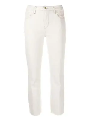 L'Agence Cropped Slim-cut Jeans - Neutrals