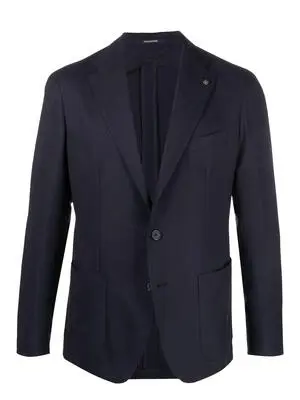 Tagliatore Single-breasted Virgin-wool Blazer - Blue