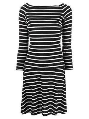 Ralph Lauren Stripe-print Mini Dress - Black