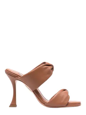 AQUAZZURA Twist 95mm Mules - Brown