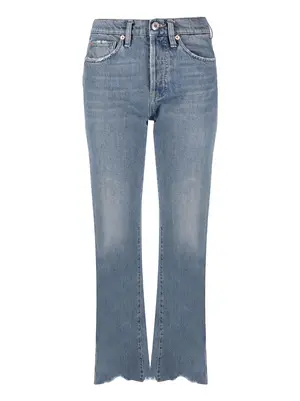 3x1 Raw-hem Straight-leg Jeans - Blue