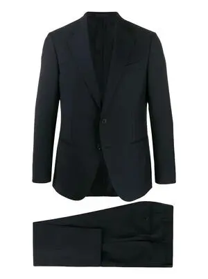 Caruso Two Piece Slim-fit Suit - Blue