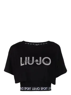 Liu Jo Logo-print Cropped T-shirt - Black