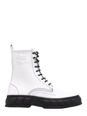 VIRON 1992 Logo-print Ankle Boots - White