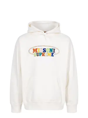 Supreme X Missoni Logo-embroidered Hoodie Fw21 - White