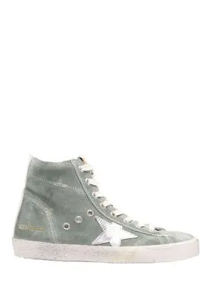 GOLDEN GOOSE Francy High-top Suede Sneakers - Green