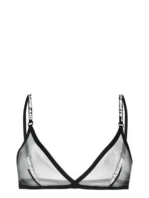 Off-White Logo Band Mesh Bra - Black