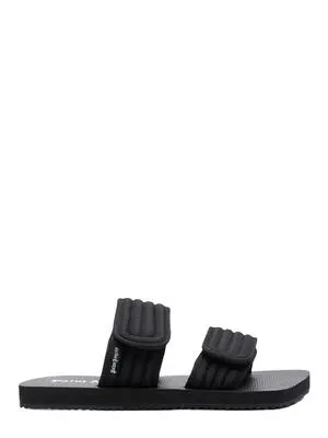 Palm Angels Touch-strap Quilted Slides - Black