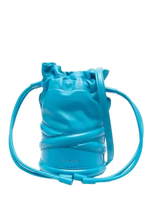 Alexander McQueen The Soft Curve Bucket Bag - Blue