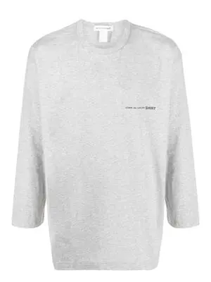 Comme Des Garçons Logo-print Long-sleeve T-shirt - Grey