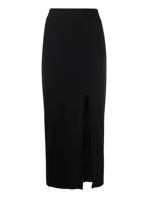 THOM KROM High-waisted Midi Skirt - Black