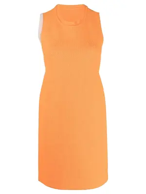 Jacquemus Sorbetto Knitted Mini Dress - Orange