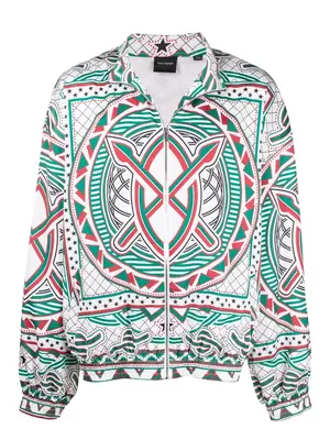 DAILY PAPER Abstract-pattern Bomber Jacket - Green