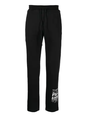 WHITE MOUNTAINEERING Logo-print Cotton Sweatpants - Black