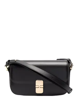 A.p.c. Grace Leather Shoulder Bag - Black