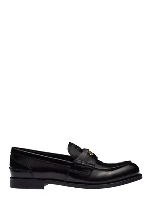 Miu Miu Leather Penny Loafers - Black