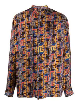 Balmain Graphic-print Shirt - Blue