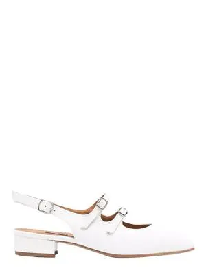 CAREL Peche Buckled Slingback Pumps - White