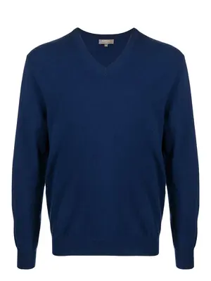 N.peal V-neck Cashmere Jumper - Blue