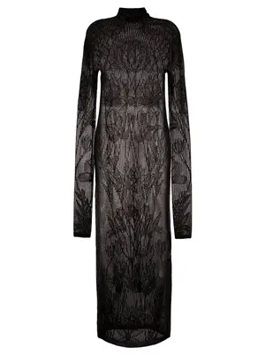Dsquared2 Open-knit Maxi Dress - Black