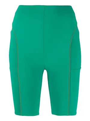 Jacquemus Contrasting Pipe-trim Shorts - Green