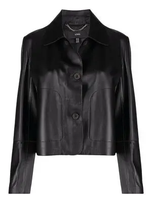 ARMA Classic Collar Leather Jacket - Black