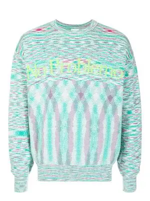 Aries Slogan-print Crew-neck Sweatshirt - Green